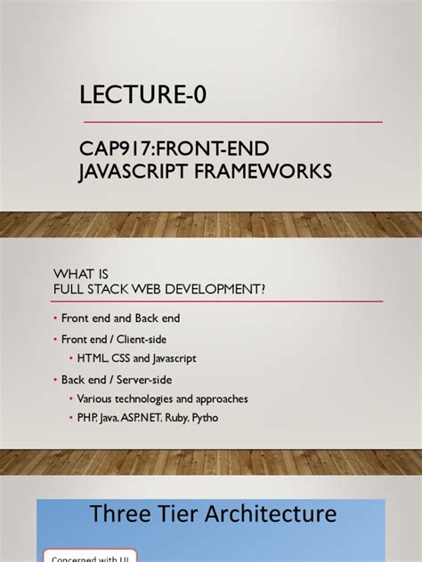 Lecture 0 Cap917front End Javascript Frameworks Pdf