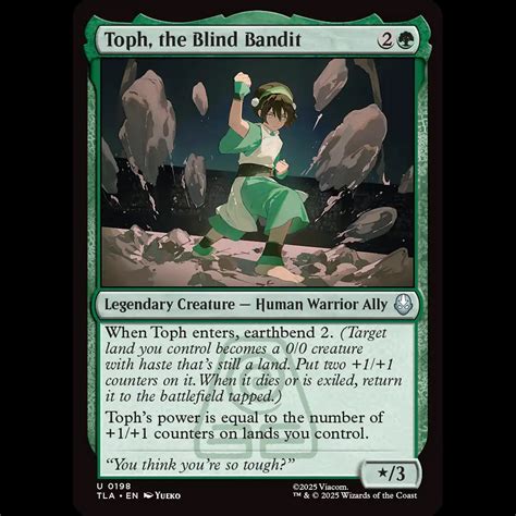 Mtg Toph The Blind Bandit Avatar The Last Airbender Tla 198 Madtoyz