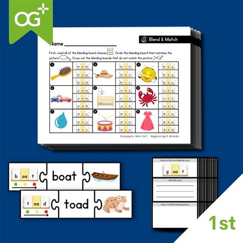 Og Encoding And Decoding Printable Activity Set First Grade