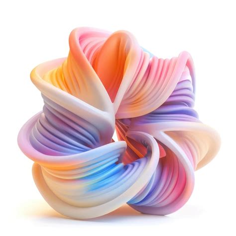 A Digitally Created Abstract Swirl With A Soft Pastel Color Palette Premium Ai Generated Image
