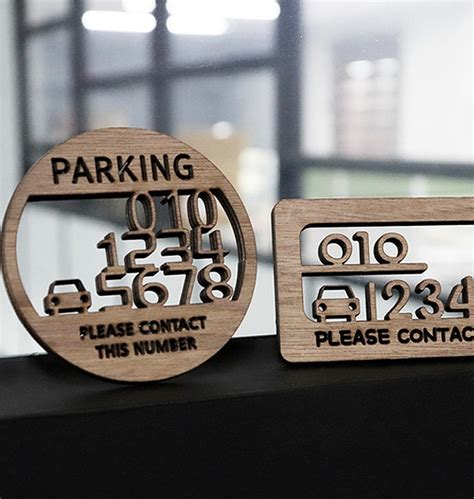 차량용 월넛 우드 나무 주차번호판 안내판 3d입체 핸드폰번호 부재중 알림판 잠시주차중 티몬
