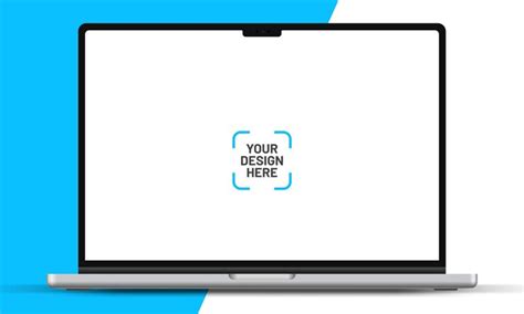 Ui Ux 앱 프레젠테이션을 위한 흰색 배경 노트북 장치에 격리된 3d 노트북 모형 전면 보기 프리미엄 벡터