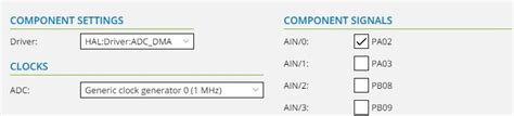 embedded how do i configure the adc dma in atmel start electrical