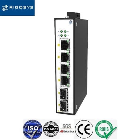 Port Full Gigabit Industrial Grade DIN Rail Unmanaged Fiber Optical Access Ethernet Network