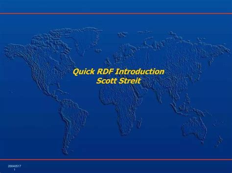 Ppt Quick Rdf Introduction Scott Streit Powerpoint Presentation Free Download Id