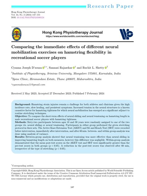 D Souza Et Al 2024 Comparing The Immediate Effects Of Different Neural