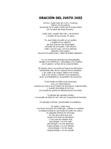 Oracion Justo Juez