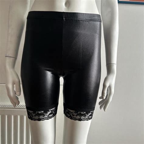 Wet Look Shorts Women Etsy
