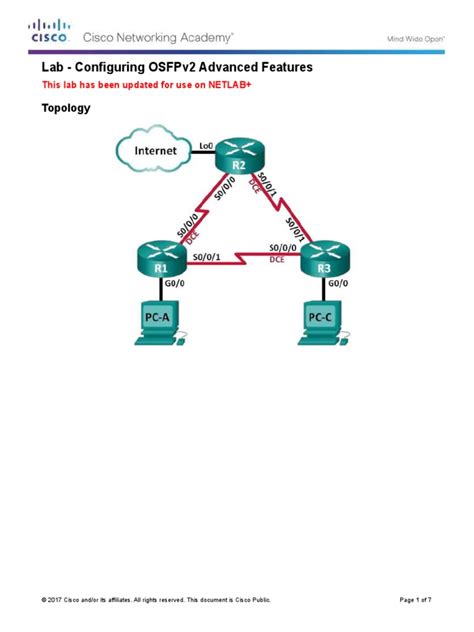 10135 Lab Configuring Ospfv2 Advanced Features Pdf Router