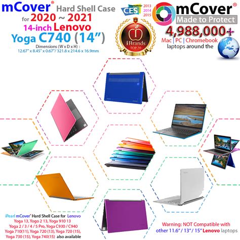Mcover Hard Shell Case For Lenovo Yoga C Series Inch Laptops