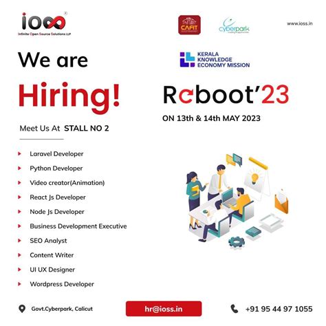 Infinite Open Source Solutions Llp On Linkedin Reboot Reboot2023 Cafit Calicutjobs