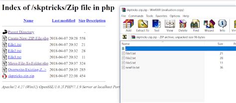 How To Create A Zip File Using PHP ZipArchive Class SKPTRICKS
