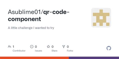 github asublime01 qr code component a little challenge i wanted to try