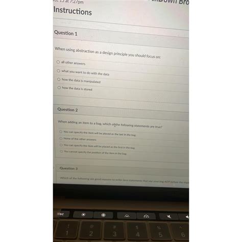 Solved Instructionsquestion 1when Using Abstraction As A