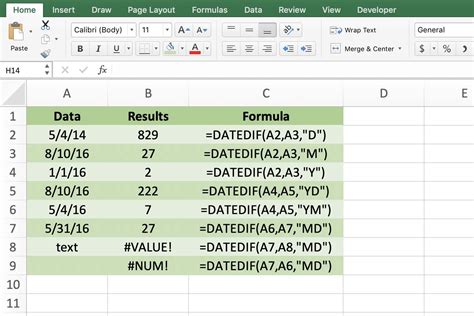 Datedif Function In Excel To Count Days Months Years