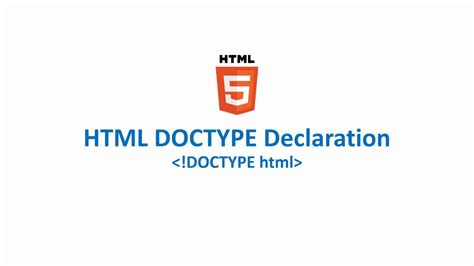 Html Doctype Declaration Youtube