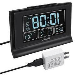 DreamSky Auto Set Digital Alarm Clock USB Charging Port