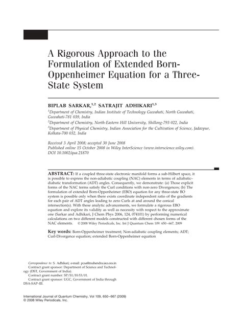 Pdf A Rigorous Approach To The Formulation Of Extended Born