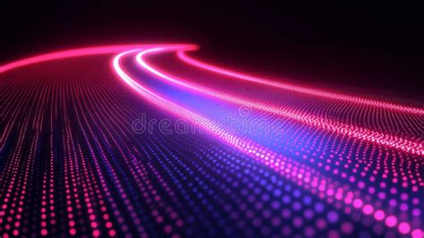 Representation Of Quantum Cryptography Networks With Glowing Particles Illustrating Qubits In A