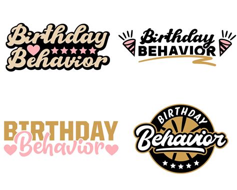 birthday behavior svg file for cricut for silhouette cut etsy