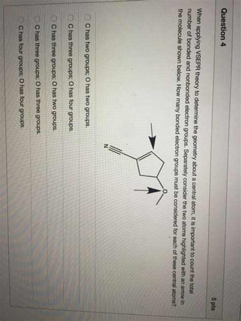 Solved When Applying Vsper Theory To Determine The Geometry