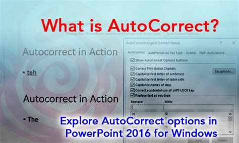 autocorrect in powerpoint 2016 for windows