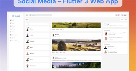Flutter Social Web App Template Site Templates Landing Page Templates Ft Chat App And Flutter