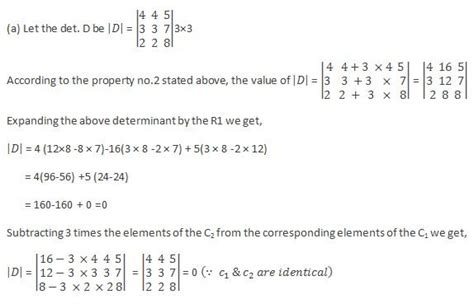 Properties Of A Determinant Homework Help In Math Homework1
