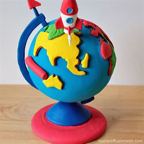 Globe With Floating Elements Stable Diffusion Online