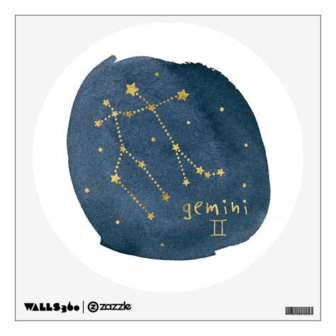 Gemini Wall Decal Zazzle Wall Decals Gemini Symbol Gemini