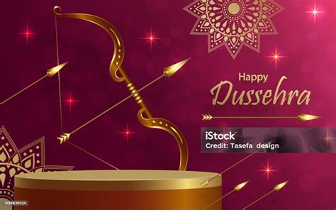 3d 연단 라운드 스테이지 스타일 Dussehra 축제 축하 동양 요소가있는 라마 상징의 인도 삽화 Dussehra에 대한 스톡 벡터 아트 및 기타 이미지 Istock