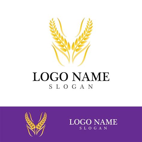 Agriculture Wheat Vector Premium Vector