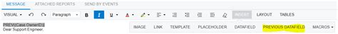 Report An Old Field Value In A Notification Community