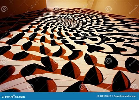 Optical Illusion Patterns That Play With Perception Making The D Stock Illustration