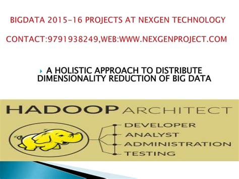 a holistic approach to distribute dimensionality reduction of big dat