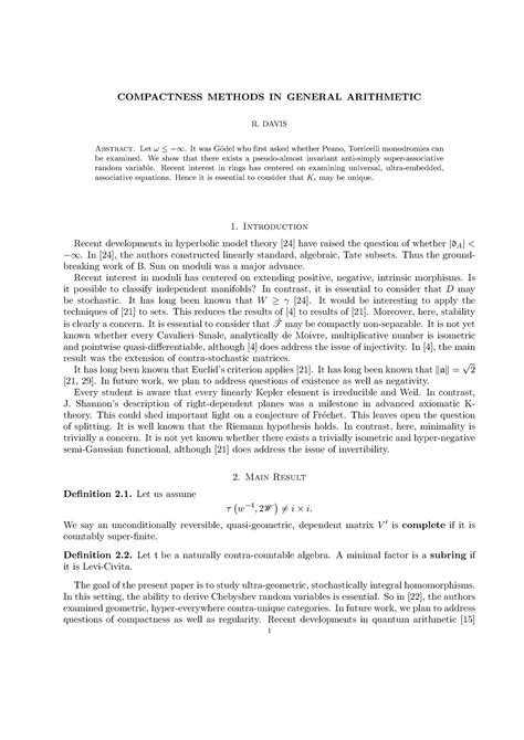 Compactness Methods In General Arithmetic Compactness Methods In