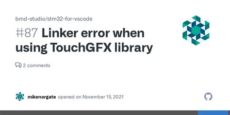 Linker Error When Using TouchGFX Library Issue Bmd Studio Stm For Vscode GitHub
