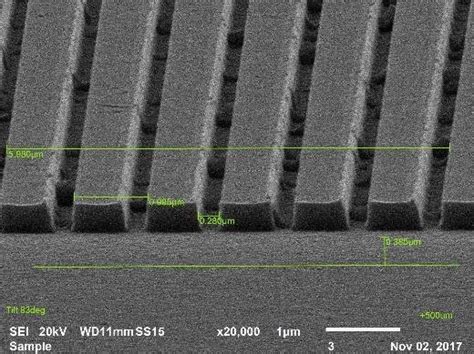 Head Gratings In Scanning Electron Microscope 0 25 And 0 75 Fill