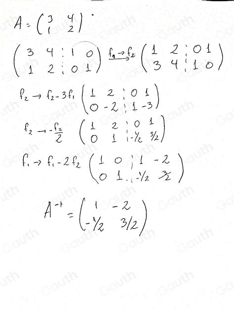 solved 4 if a beginpmatrix 3and4 1and2endpmatrix then find a 1 2