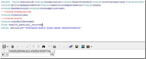 Oracle统计每条数据的大小 walker 博客园