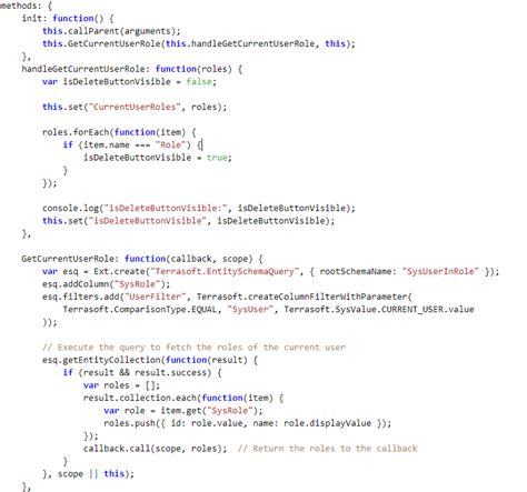 hide delete button on condition community creatio