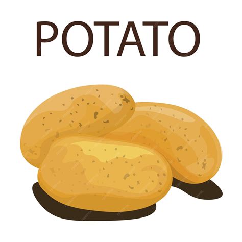 감자의 벡터 일러스트 레이 션 프리미엄 벡터