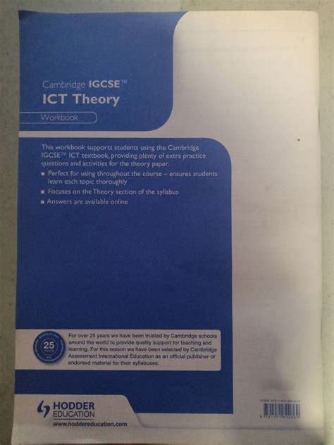 [new] cambridge igcse ict theory workbook hobbies and toys books