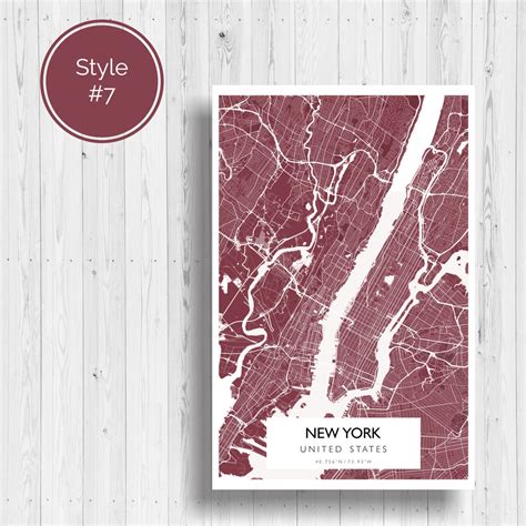 Custom Map Print Custom City Map Print City Map Art Custom Map Etsy