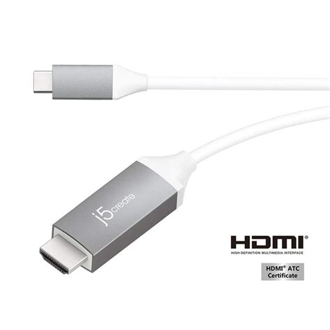 J5create Computers Laptops Parts J5create Usb Type C To 4k6hz Hdmi 6ft Cable With Hdmi