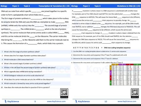 B6 Inheritance Variation And Evolution Gcse Biology Kayscience Booklet Aqa Separate