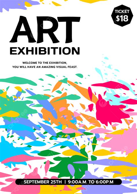미술 전시회 홍보 전단지 다채로운 미술 전시회 포스터 템플릿 Psd 다운로드 디자인 자료 다운로드