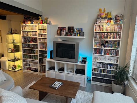 My New Game Room Featuring My Customized Reinforced Kallax With Back