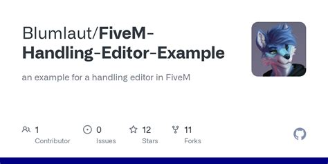 Github Blumlautfivem Handling Editor Example An Example For A Handling Editor In Fivem