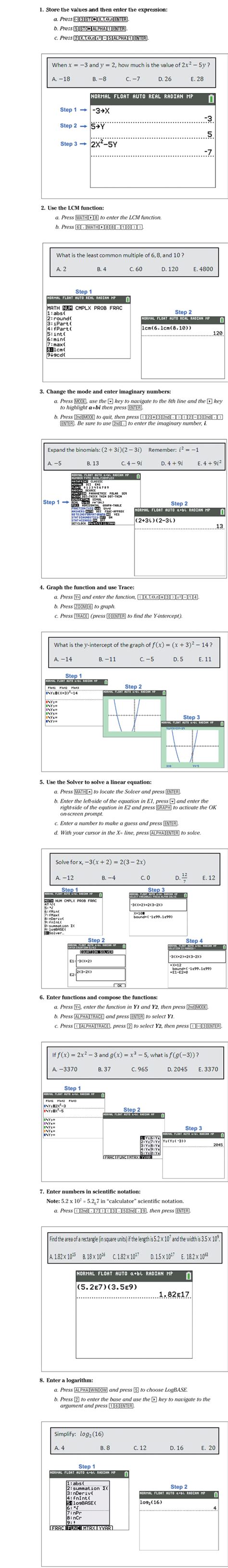 How To Use The TI Plus C To Solve Standardized Test Questions Dummies